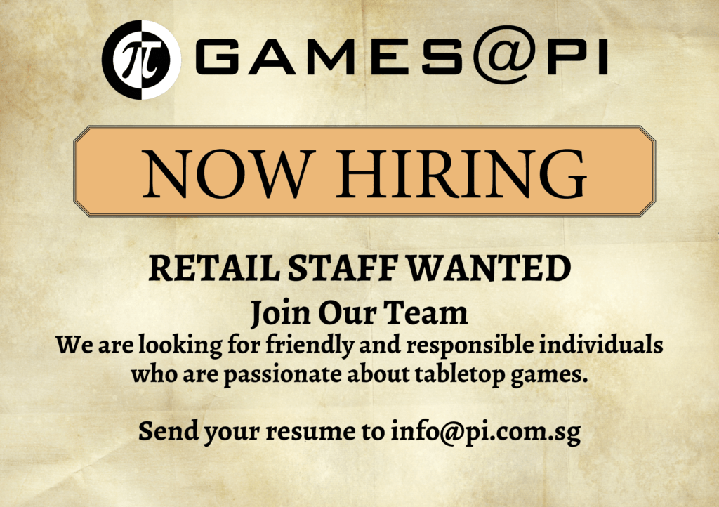 JOIN THE TEAM - RETAIL MANAGER - Games@PI